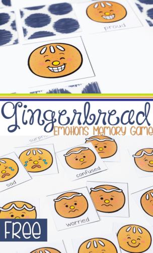 Free Printable Gingerbread Emotions Matching Game