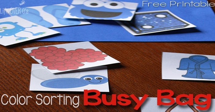Free Printable Matching Colors Busy Bag - Life Over C's
