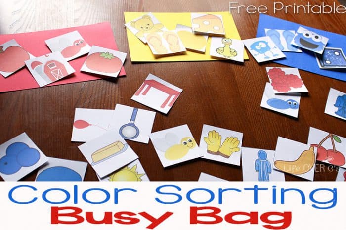 Free Printable Matching Colors Busy Bag - Life Over C's