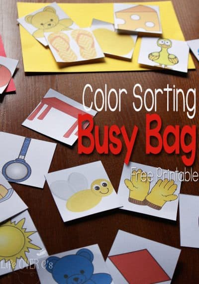 Matching Colors Busy Bag for Toddlers