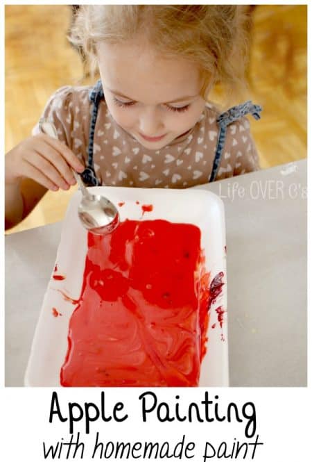 Easy Apple Painting Idea for Kids