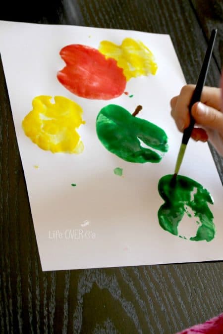 Easy Apple Painting Idea for Kids