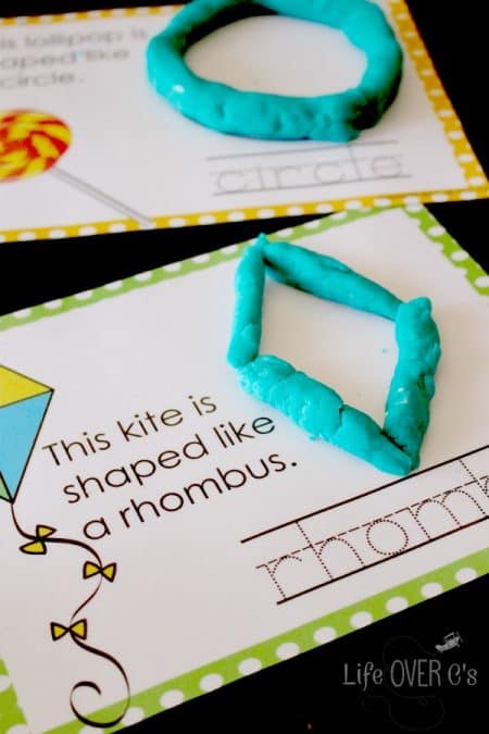 Free Printable 2D Shape Play Dough Mats - Life Over C's