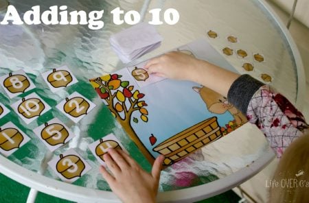 Free Squirrel & Acorn Adding to 10 Printable for Fall