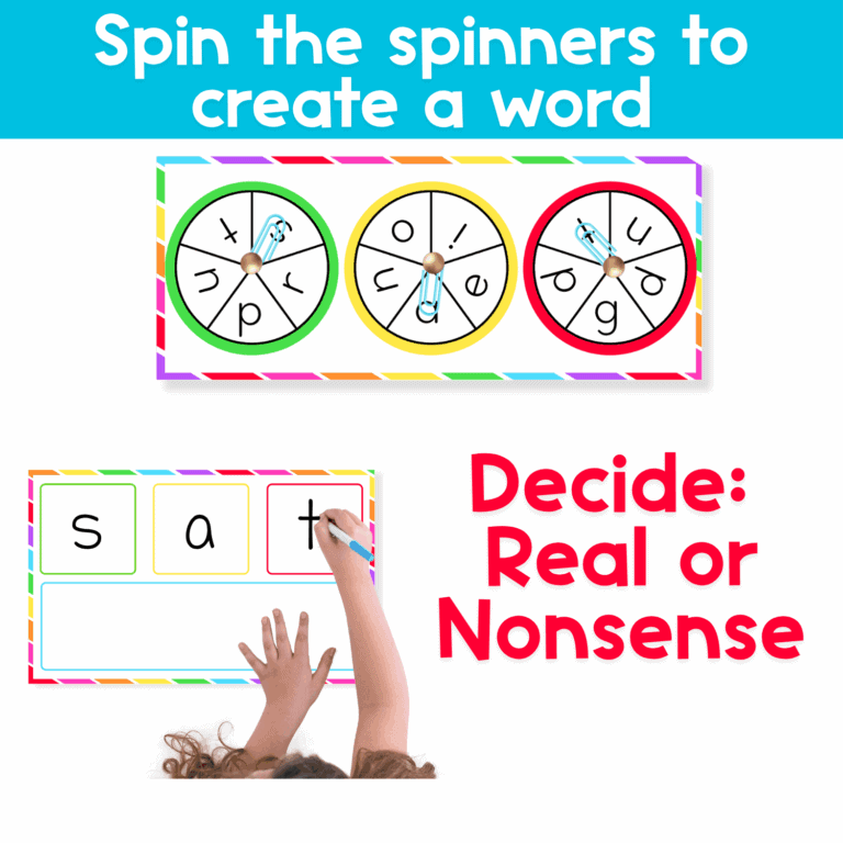 CVC Real and Nonsense Words Game for Kids - Life Over C's