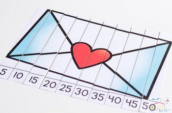Free Skip Counting Puzzles for Valentine's Day