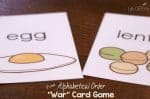 Free Printable Alphabetical Order "War" Card Game