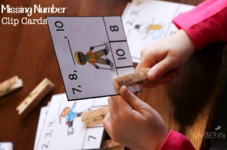 Free Printable Winter Missing Number Clip Cards