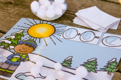 Free Printable Winter Theme Addition to 10 Activity