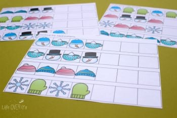 Free Printable Winter Pattern Mats for Kindergarten