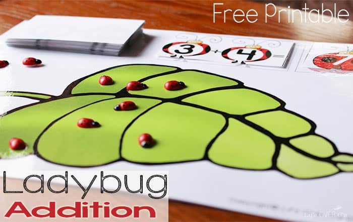 Free Printable Ladybug Adding to 10 Activity - Life Over C's