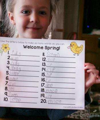 Free Printable Spring Create-a-Word Activity - Life Over C's