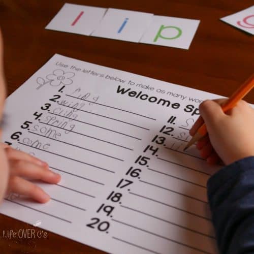 Free Printable Spring Create-a-Word Activity - Life Over C's