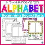 Alphabet Beginning Sound Recognition Sorts - Life Over C's
