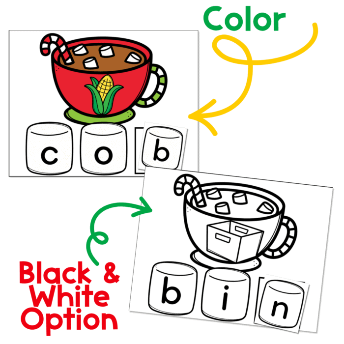 Fun & Hands-On CVC Word Marshmallow Mats - Life Over C's