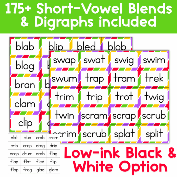 Huge Christmas Theme Word Families Game Bundle