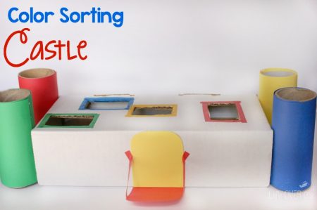 DIY Color Sorting Castle for Preschoolers - Life Over C's