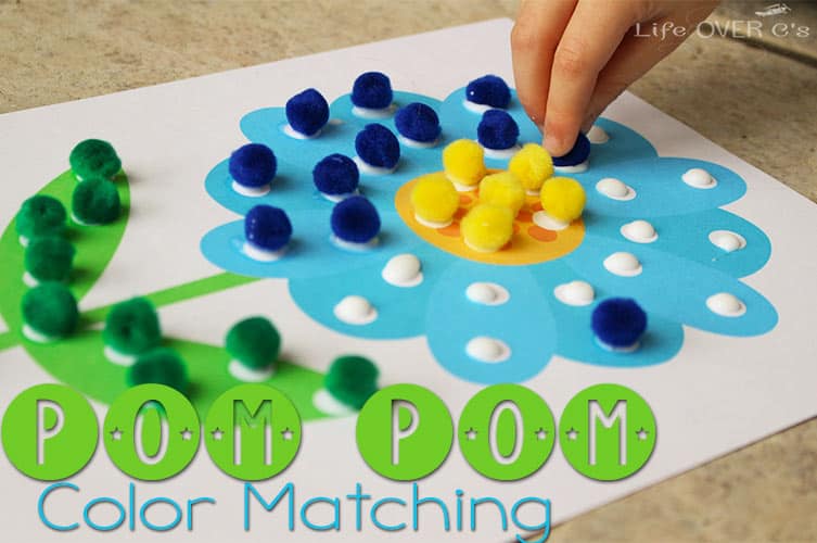 Learning Colors with Pom Poms - Life Over C's Learning Colors with Pom Poms - Life Over C's