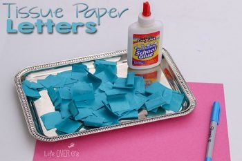 Easy Tissue Paper Letter Activity for Preschoolers