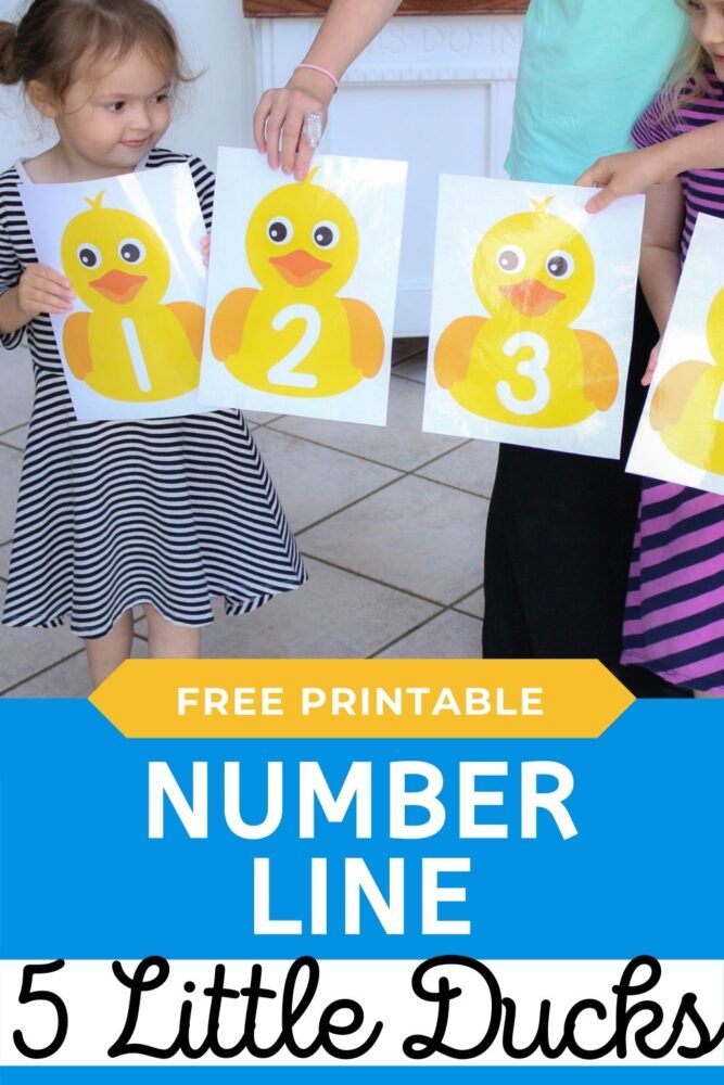 Five Little Ducks Number Line Counting Activity