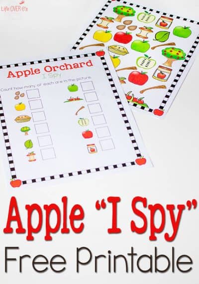 Free Printable Apple Orchard I Spy & Scavenger Hunt