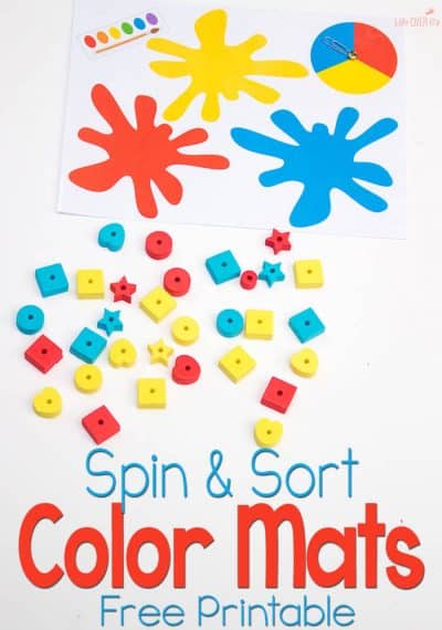 Free Color Sorting Mats with Spinners - Life Over C's