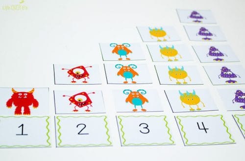 4 Free Silly Monster Printables for Counting to 10
