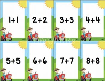 Addition Facts 1-10 "War" Card Games & Printables