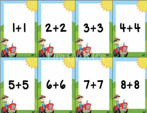 Addition Facts 1-10 "War" Card Games & Printables