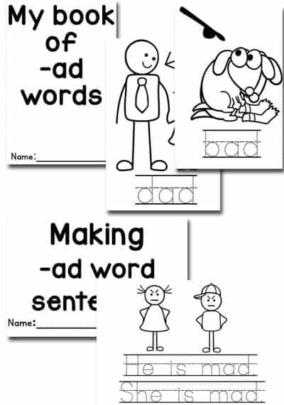 -ad Word Family CVC Activity Pack