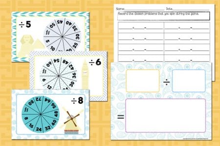 Division Facts Fluency Spin & Win Game - Life Over C's