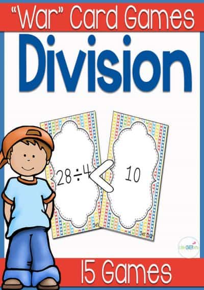 Division Facts "War" Card Game - Life Over C's