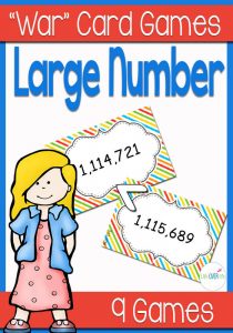 Upper Elementary Math "War" Card Games Bundle: 5 Concepts