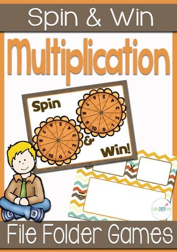 Free Printable Multiplication Spin & Graph Math Centers