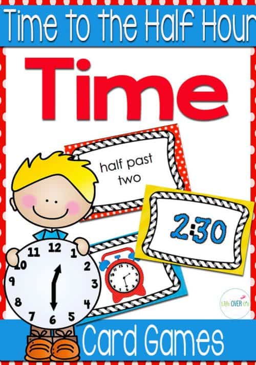 5 Time Card Games for Time to the Half Hour (Level 2) - Life Over C's