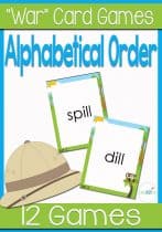 Free Printable Alphabetical Order "War" Card Game