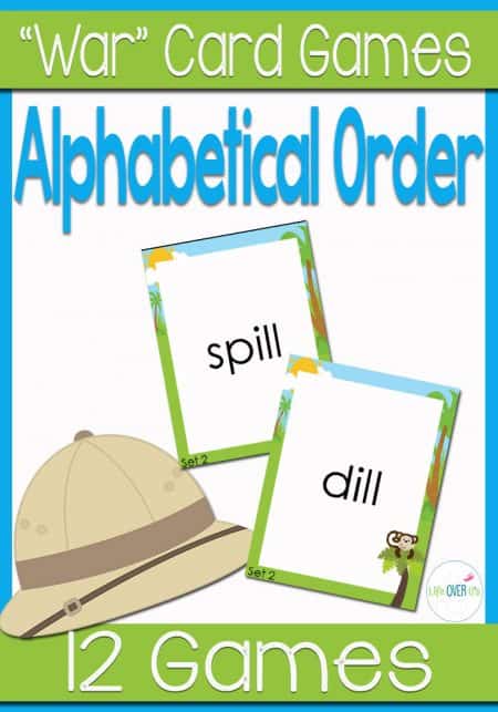 Alphabetical Order War Card Game