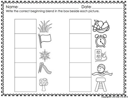 Beginning Blends Sound Match-Up Game