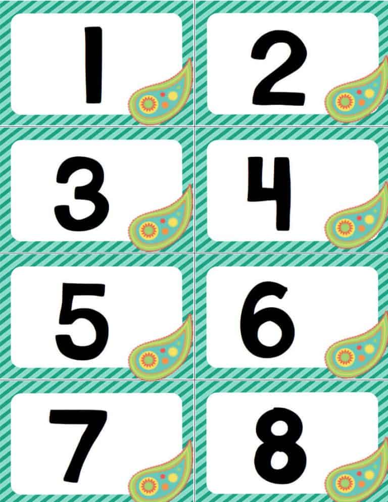 Numbers 0-20 Slap It! Card Game