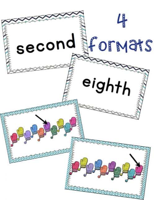 Ordinal Numbers Card Game for January - Life Over C's