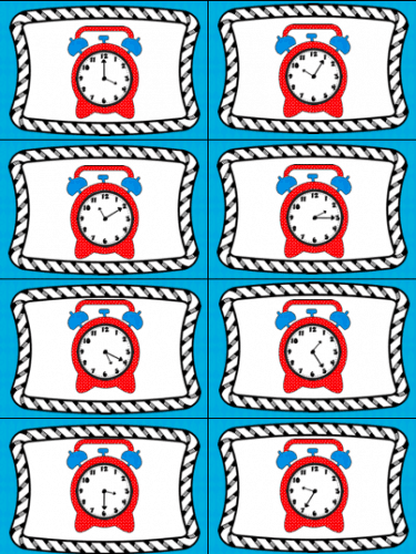 5 Card Games for Telling Time to Five Minutes (Level 4)