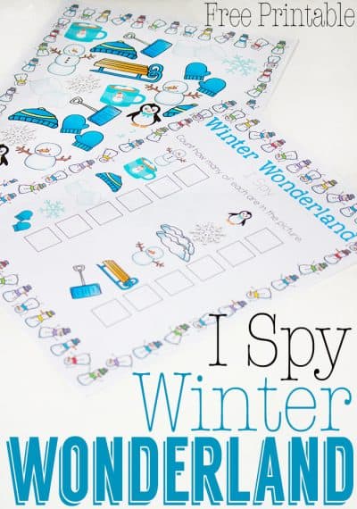 Winter I Spy Printable for Preschoolers