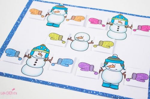 Free Printable Mitten Matching Activities for Preschool