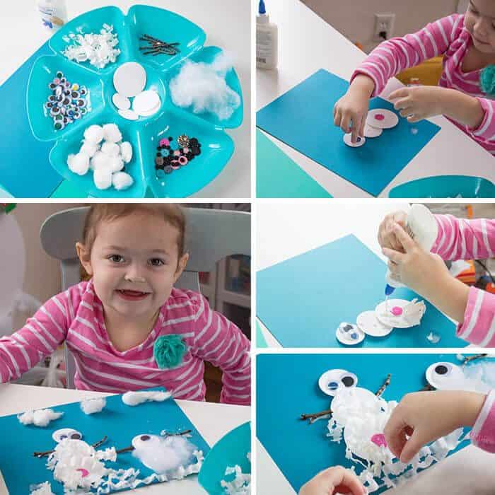 Exciting Sense of Touch Snowman Craft for Preschoolers