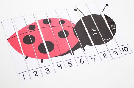 Free Printable Bugs & Insects Counting Puzzles for Kids