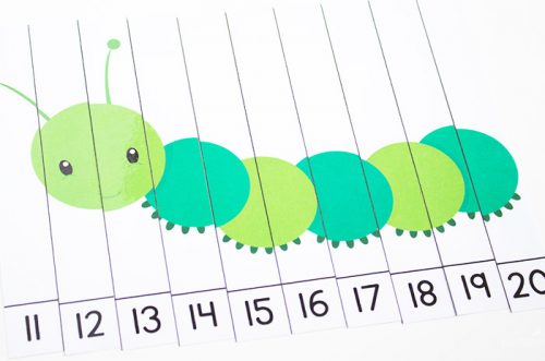 Free Printable Bugs & Insects Counting Puzzles for Kids