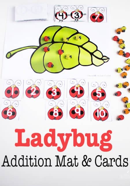 Free Printable Ladybug Adding to 10 Activity - Life Over C's