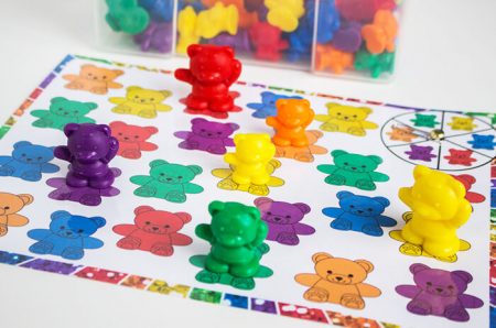 Free Printable Rainbow Bear Colors Spinner Game