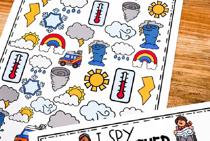 Free Weather Theme Printable I Spy Game - Life Over C's