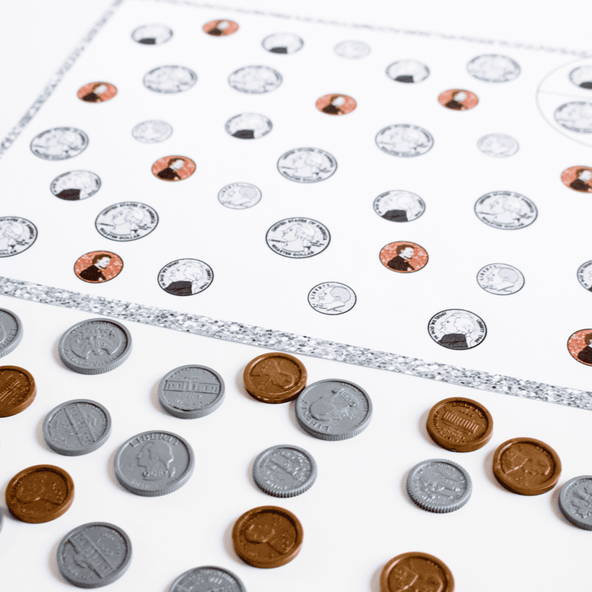 Free Printable Coin Matching Spin & Cover Game 💰